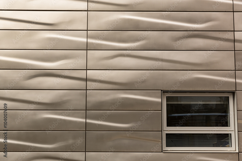 Ventana en fachada de acero. Stock Photo | Adobe Stock