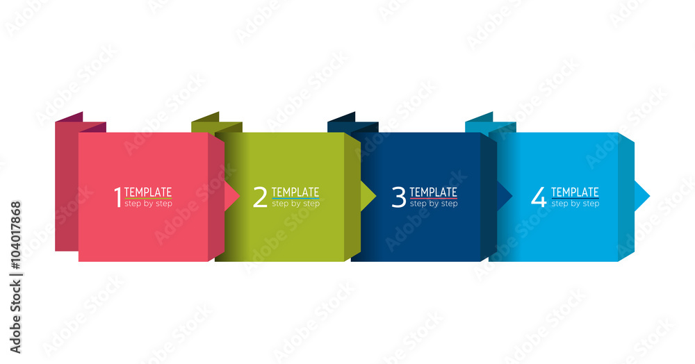 4 step chart, template, scheme, tab. Infographic step by step graphic ...