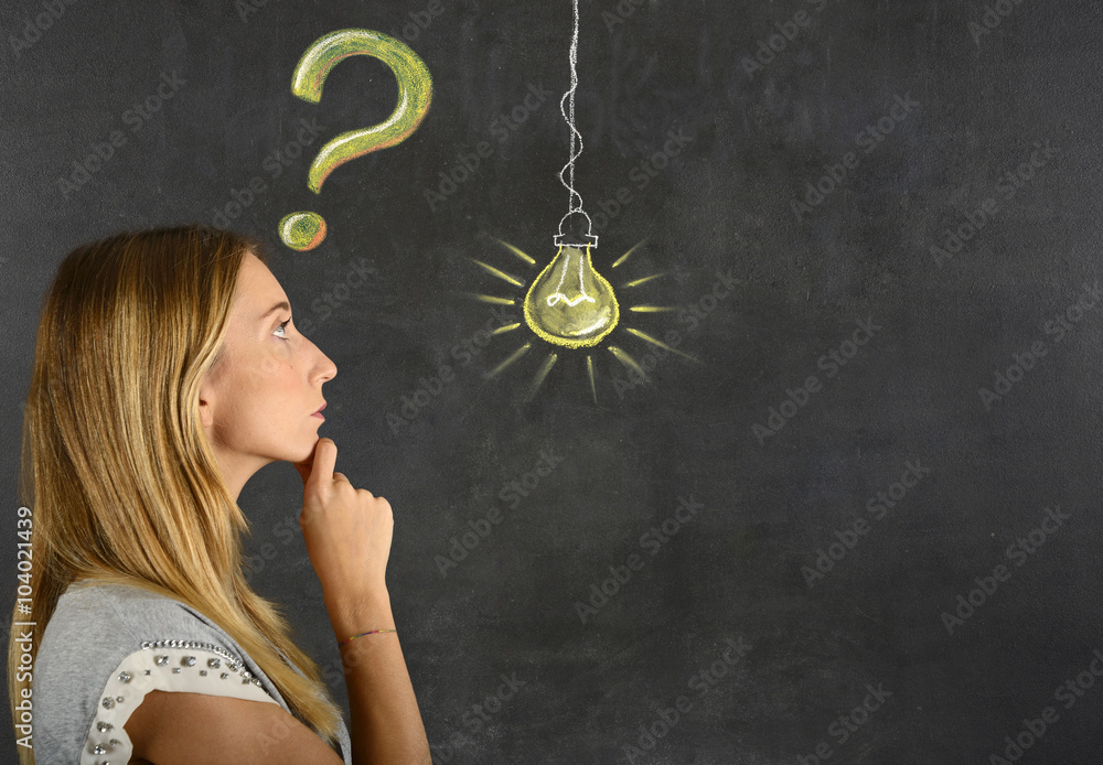 Question mark and idea light bulb Stock Photo | Adobe Stock