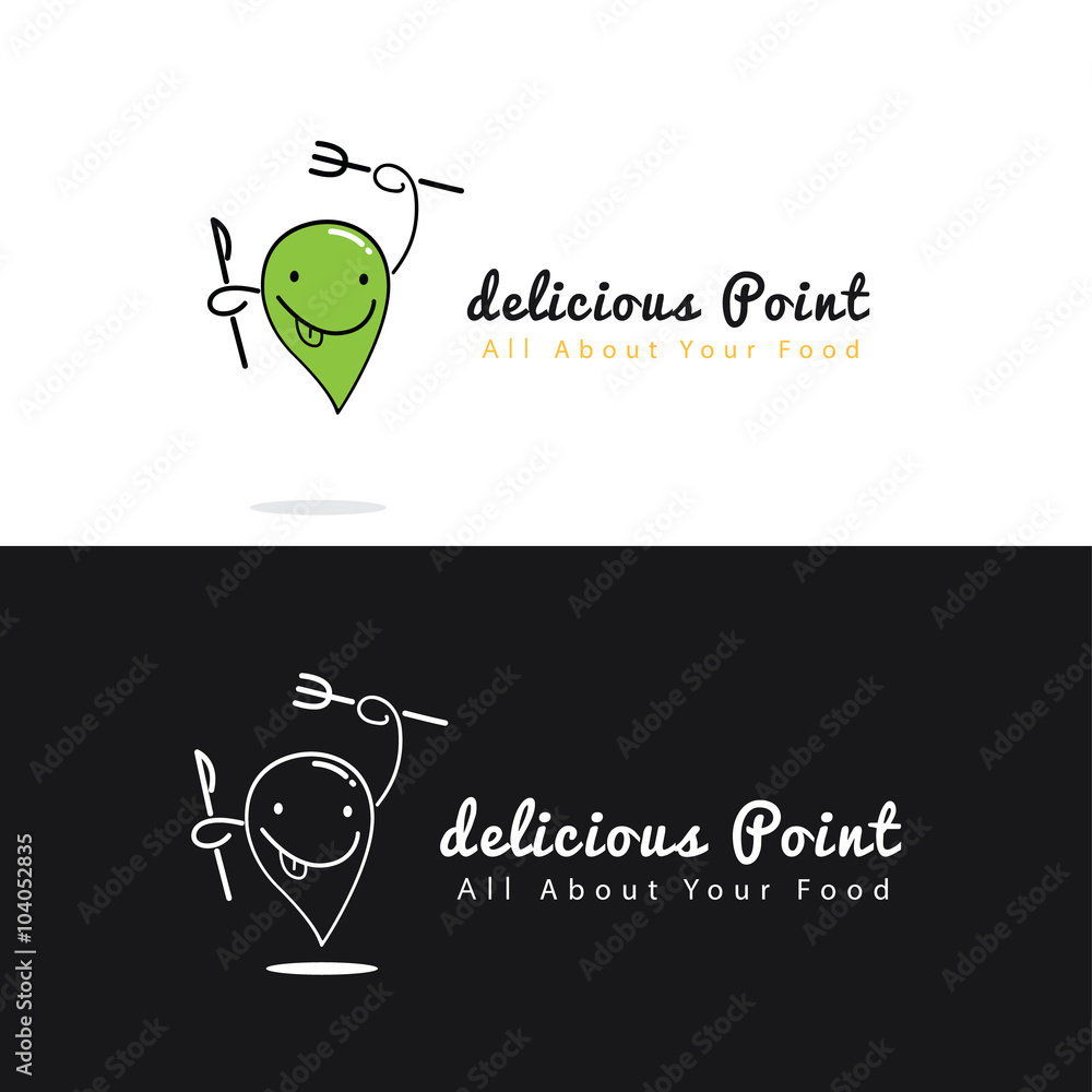 Delicious Point logo,food logo,cooking logo,restaurant logo,bistro logo ...