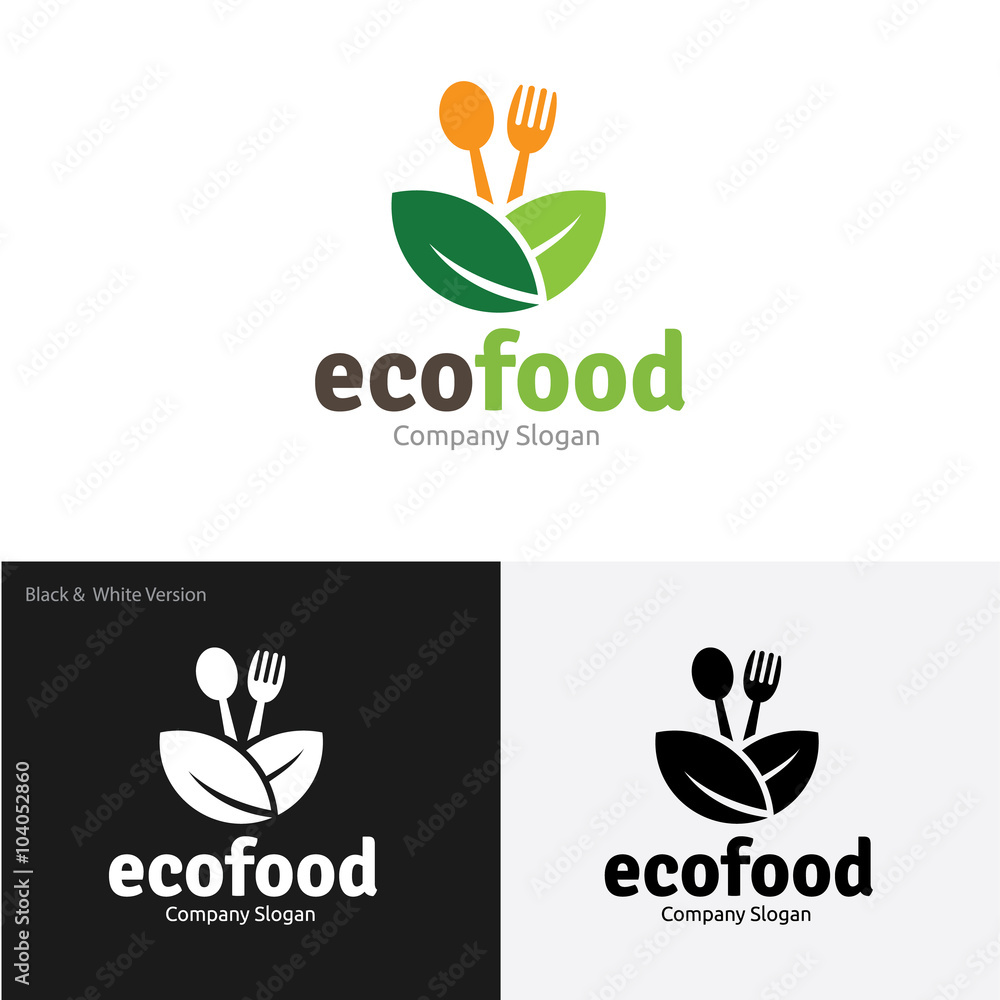 eco food logo,cooking logo,restaurant logo,bistro logo,vector logo ...