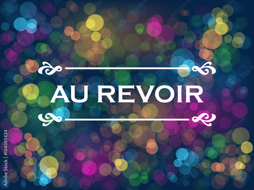 Vecteur Stock Carte AU REVOIR | Adobe Stock