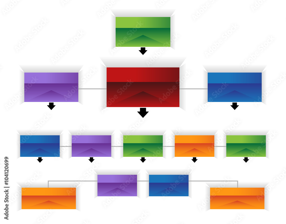3d Corporate Organizational Chart Infographic Stock Vector | Adobe Stock