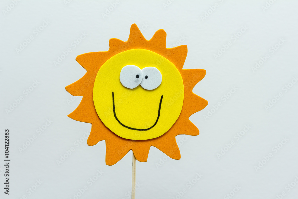 eva foam sun on white background Stock Photo | Adobe Stock