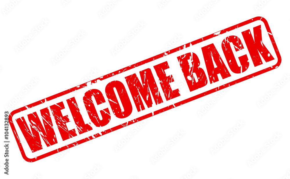 WELCOME BACK RED STAMP TEXT Stock Vector | Adobe Stock