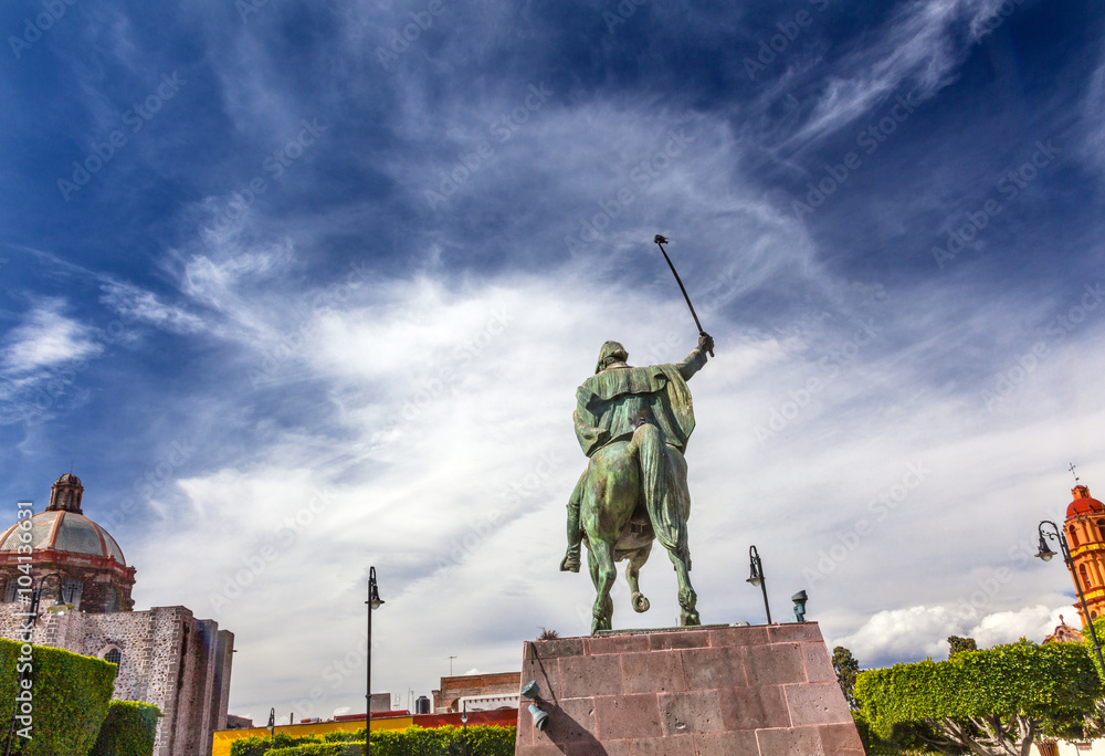 General Allende Statue Plaza Civica San Miguel de Allende Stock Photo ...