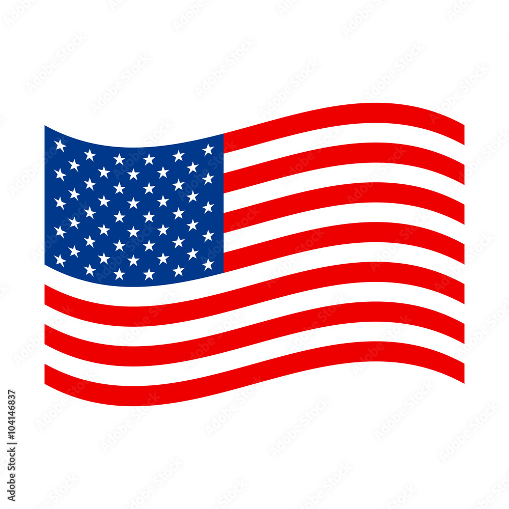American flag vector icon Stock Vector | Adobe Stock