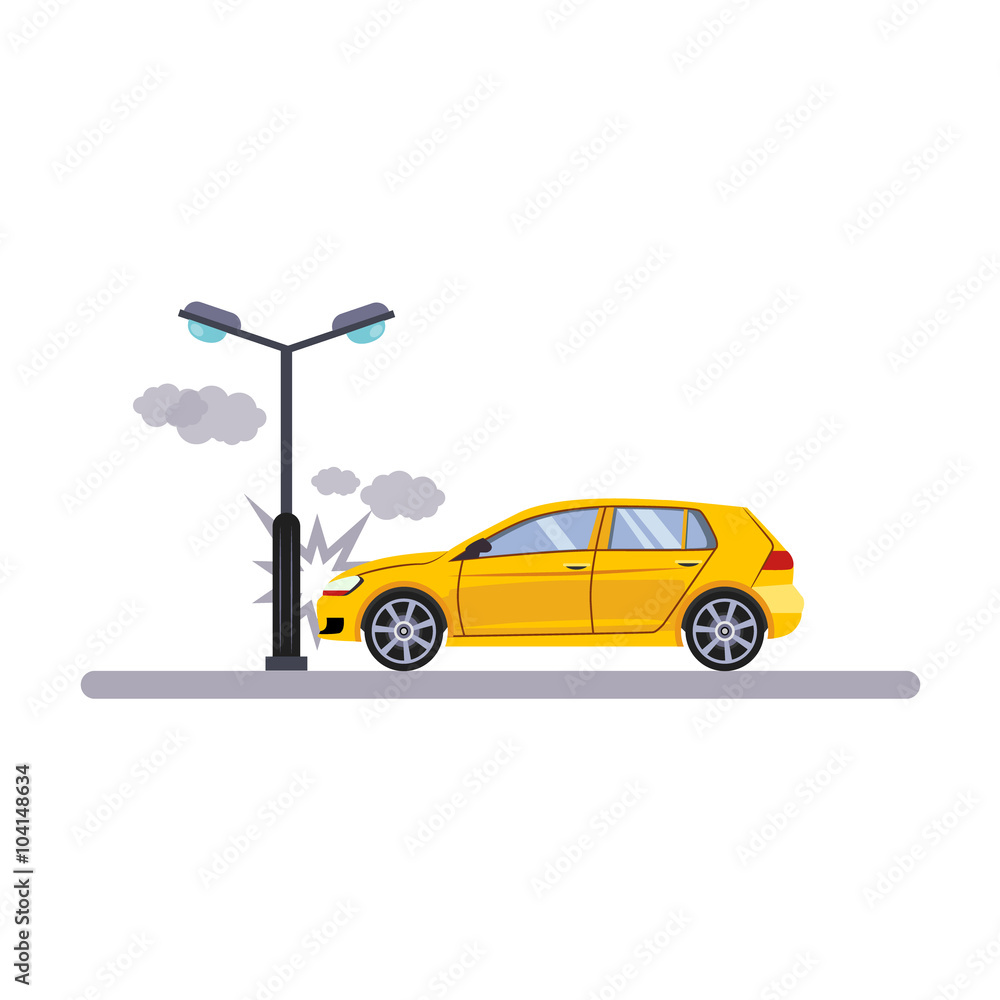 Car and Transportation Issue with a Lamp. Vector Illustration Stock ...
