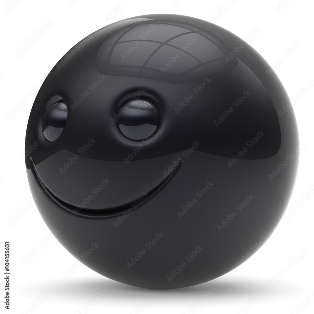 Smile face head ball cheerful sphere emoticon cartoon smiley happy ...