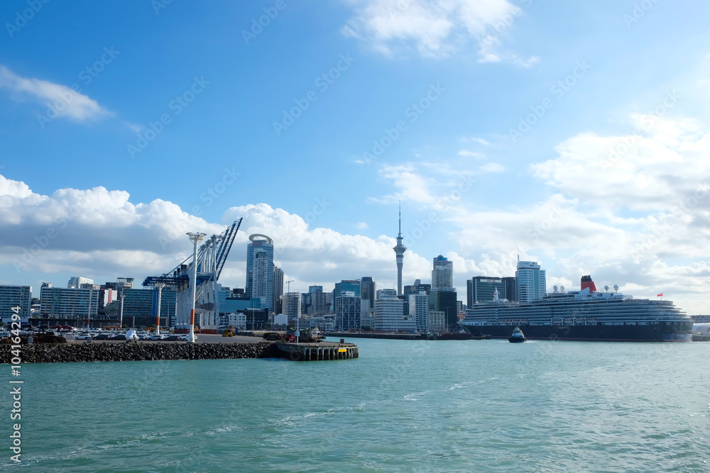 The Port of Auckland is a large container and international trade port ...