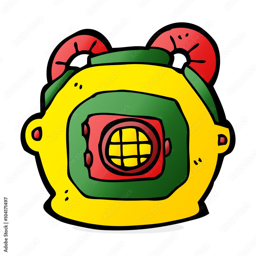 cartoon old deep sea diver helmet Stock Vector | Adobe Stock