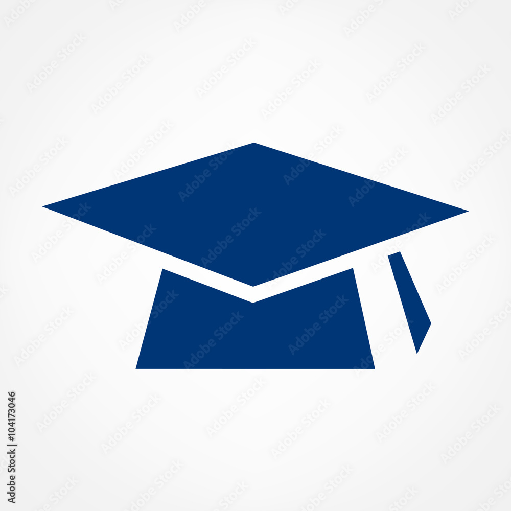 Graduation hat logo Stock Vector | Adobe Stock