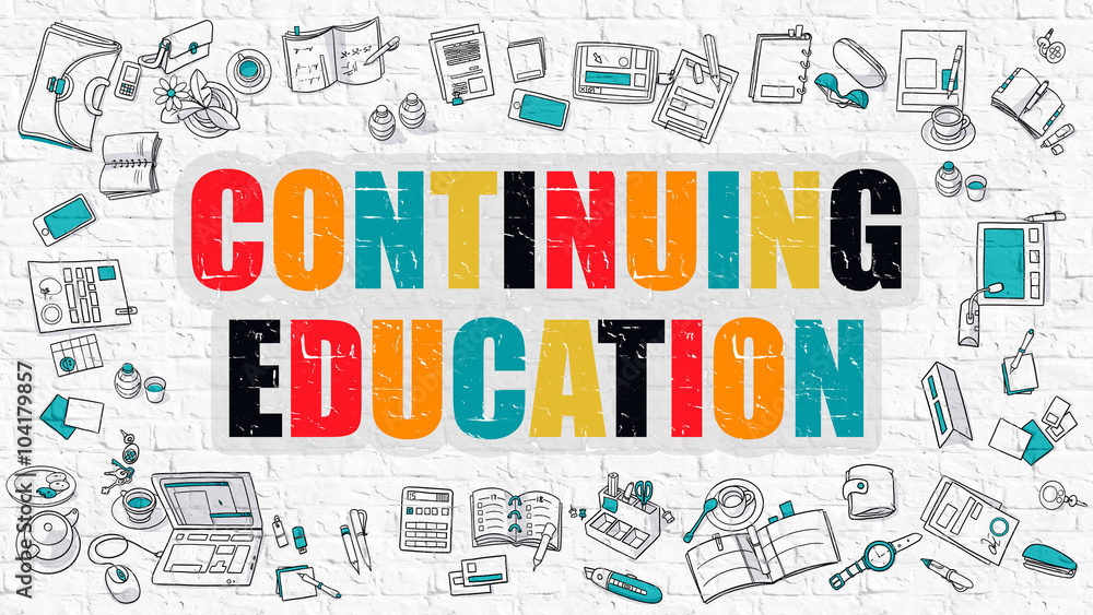 Continuing Education Concept. Modern Line Style Illustration ...