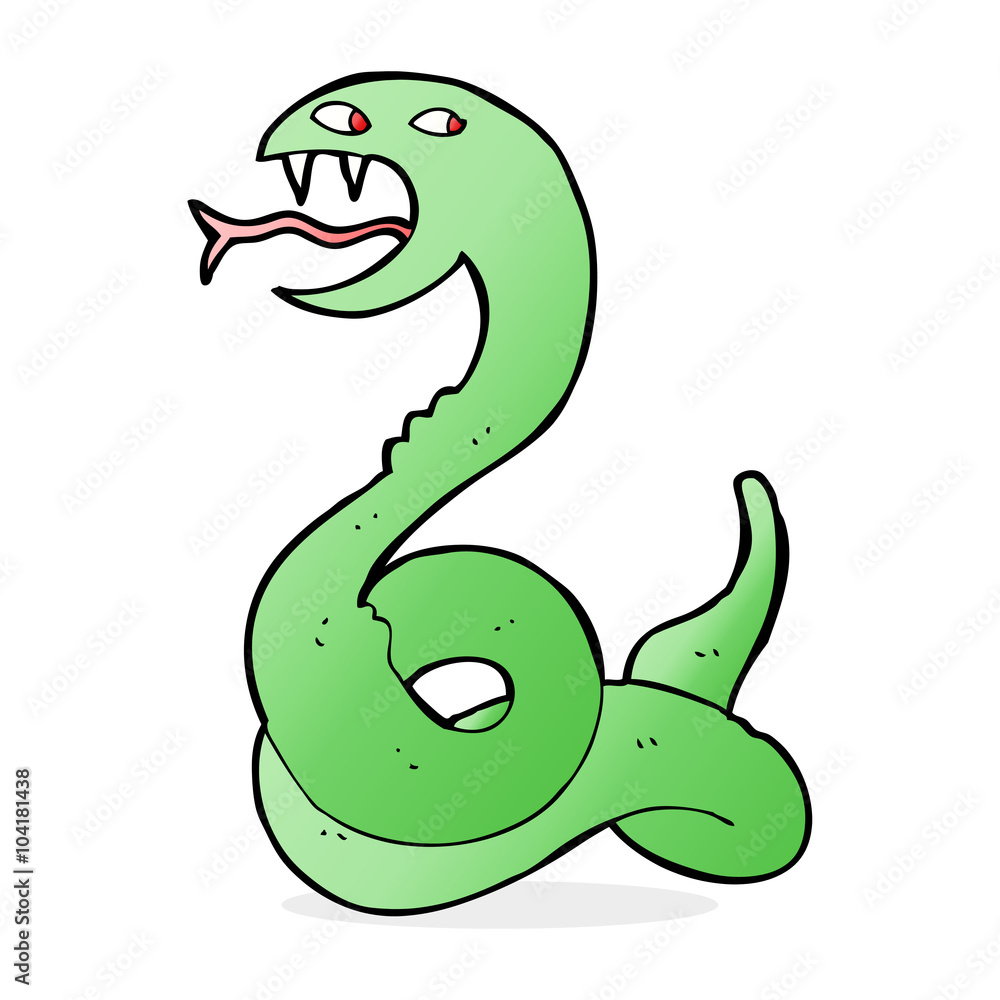 cartoon hissing snake Stock Vector | Adobe Stock