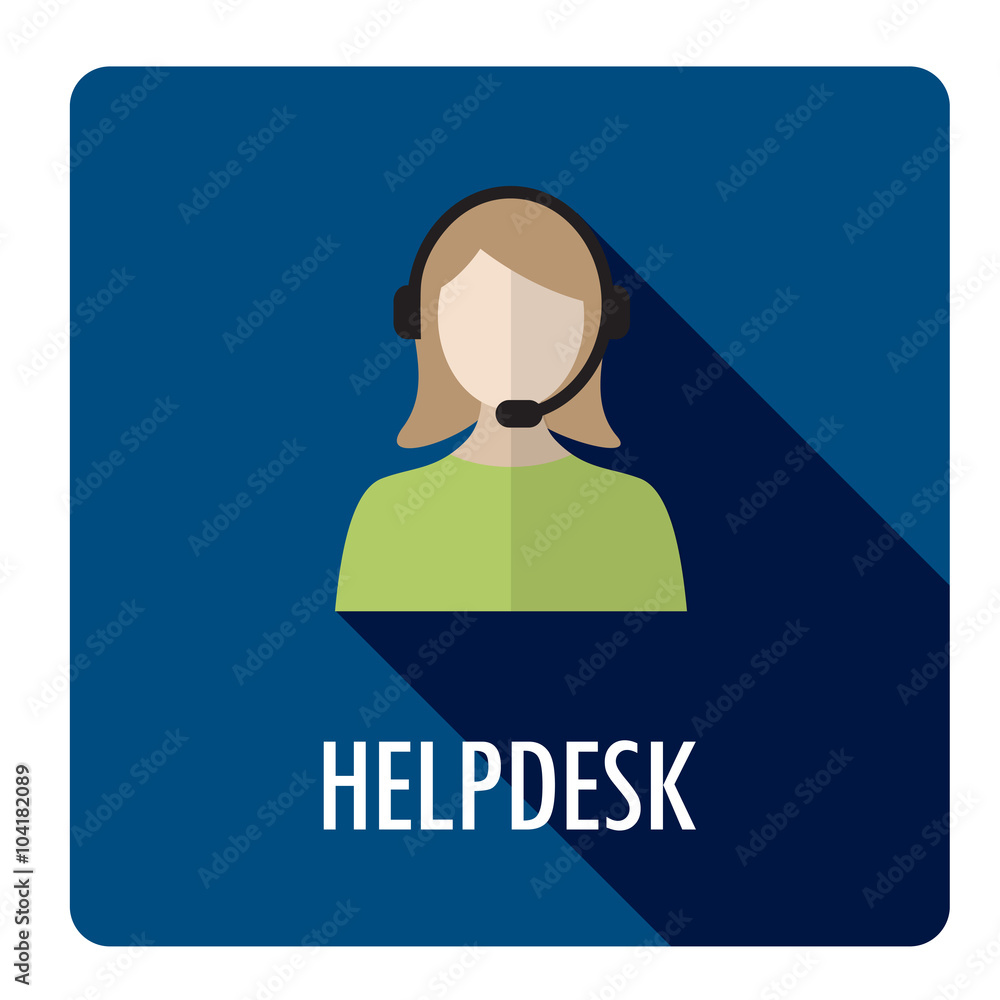 HELPDESK Vector Flat Style Button with CSR Icon Stock Vector | Adobe Stock