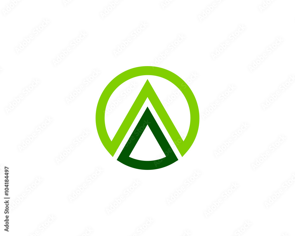 Letter A Circle Logo Design Element Stock Vector | Adobe Stock