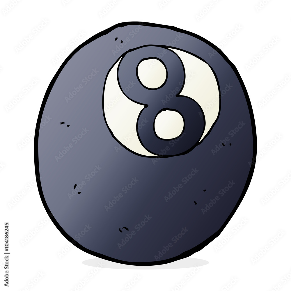 Vetor de cartoon eight ball do Stock | Adobe Stock