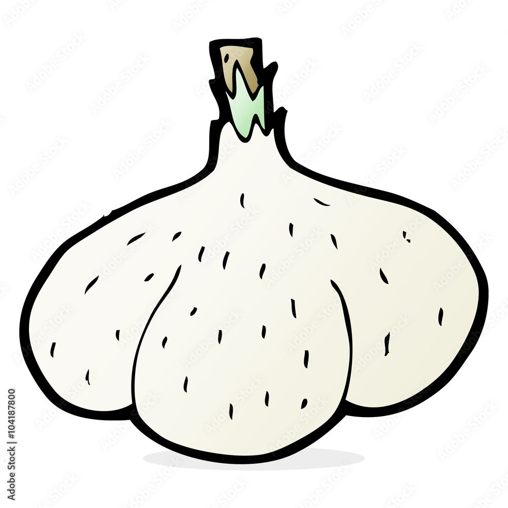 cartoon garlic Stock Vector | Adobe Stock