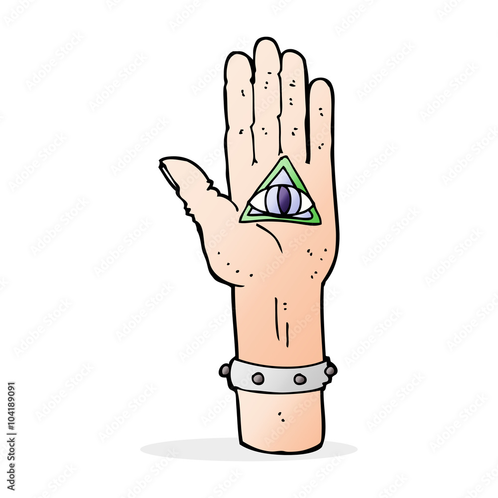 cartoon spooky hand symbol Stock Vector | Adobe Stock