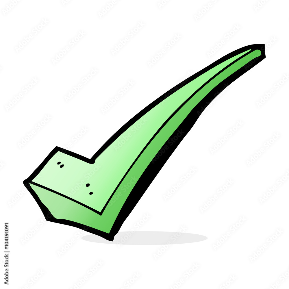 cartoon positive tick symbol Stock Vector | Adobe Stock