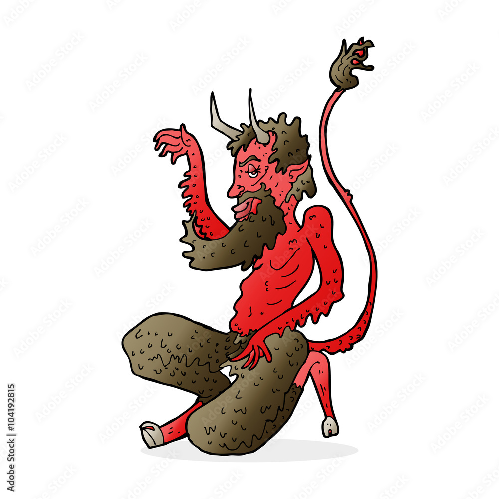 cartoon traditional devil Stock Vector | Adobe Stock