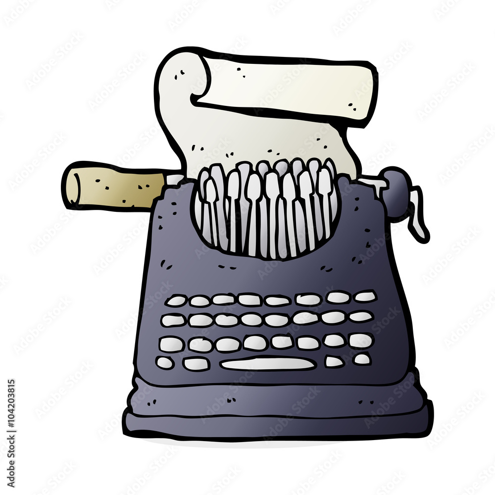 cartoon typewriter Stock Vector | Adobe Stock