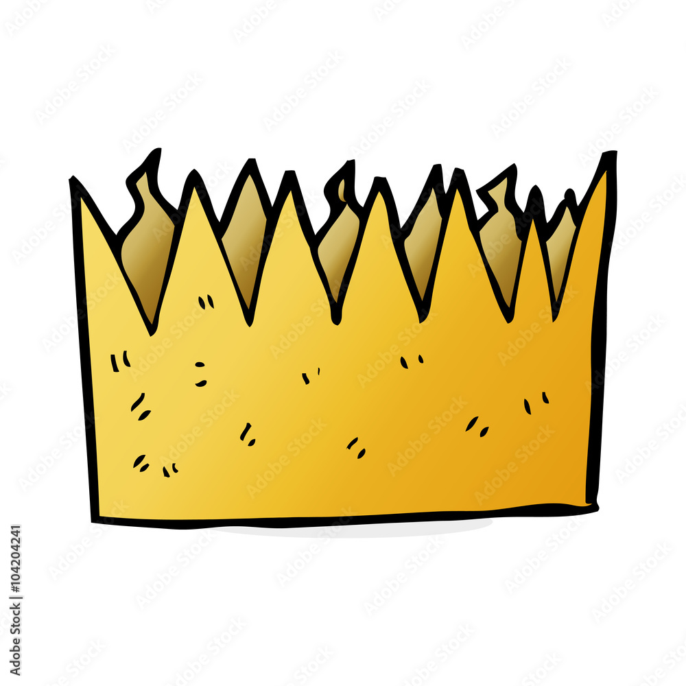 cartoon paper crown Stock Vector | Adobe Stock
