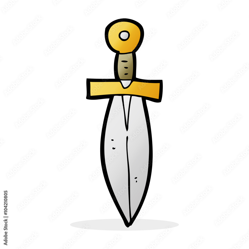 cartoon old dagger Stock Vector | Adobe Stock