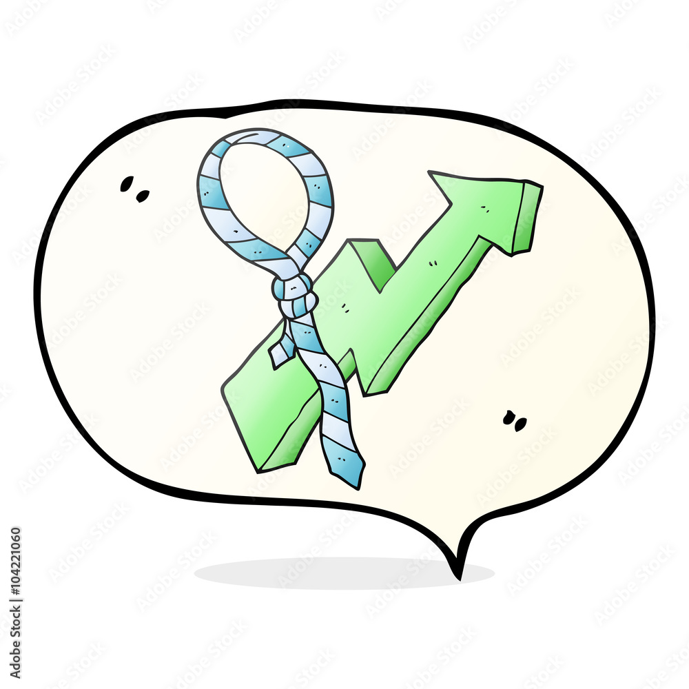 speech bubble cartoon work tie and arrow progress symbol Stock Vector ...