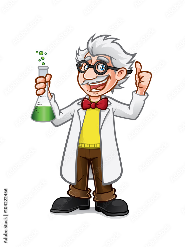 Cartoon Professor Thumb Up Stock Vector | Adobe Stock