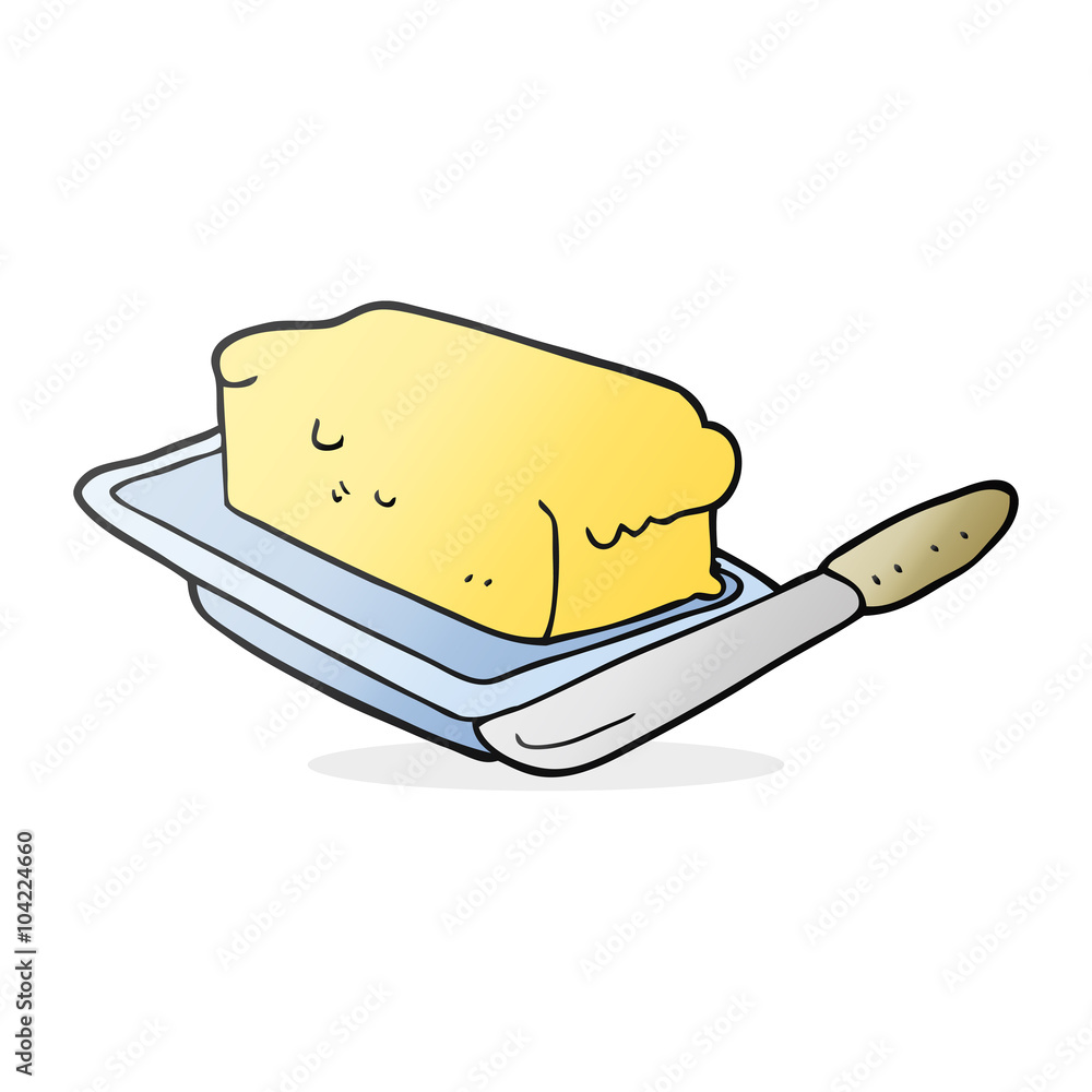 cartoon butter Stock Vector | Adobe Stock