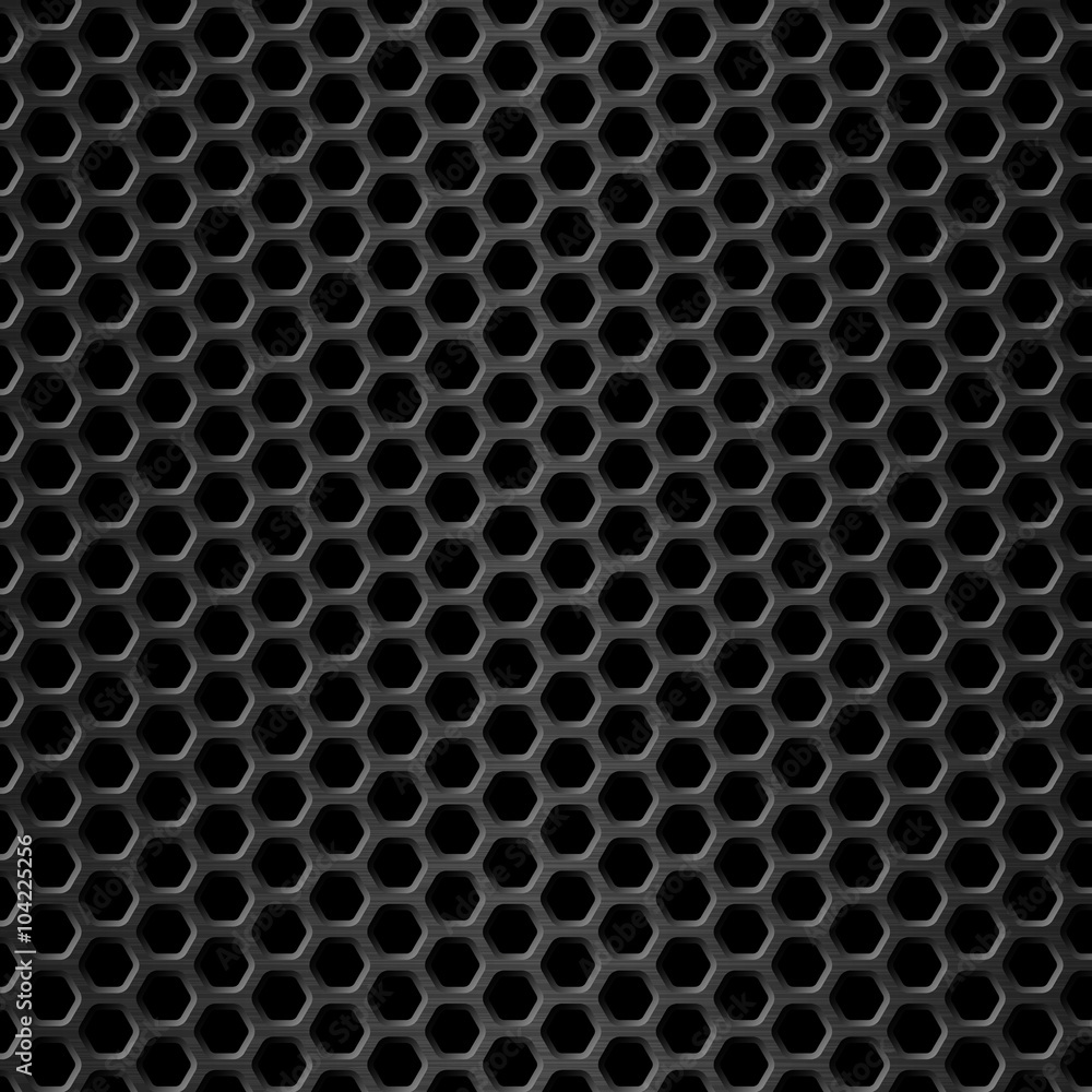 Honeycomb background. Black metal texture. Vector illustration ... Honeycomb background. Black metal texture. Vector illustration ...