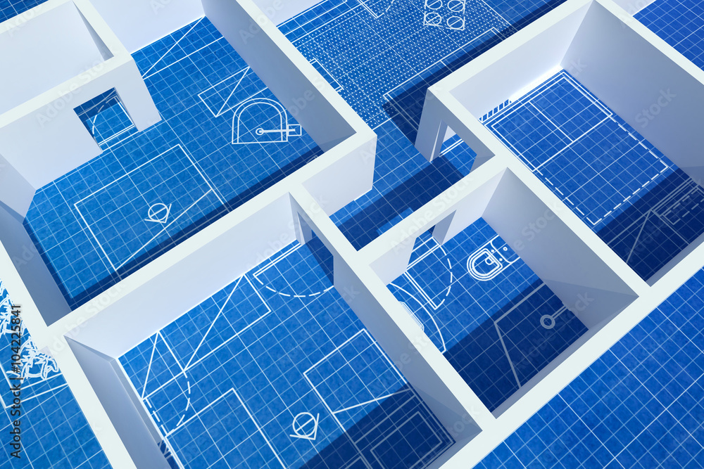 Architecture Floor plan background blueprint white Walls Stock ...