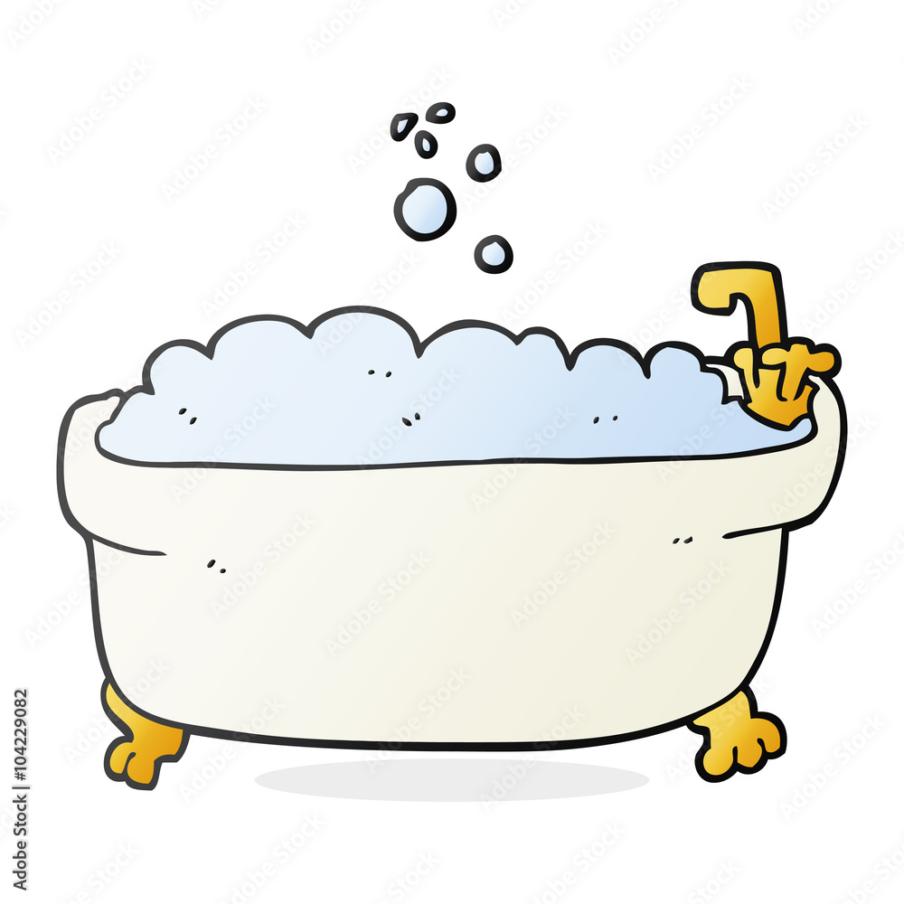 cartoon bathtub Stock Vector | Adobe Stock