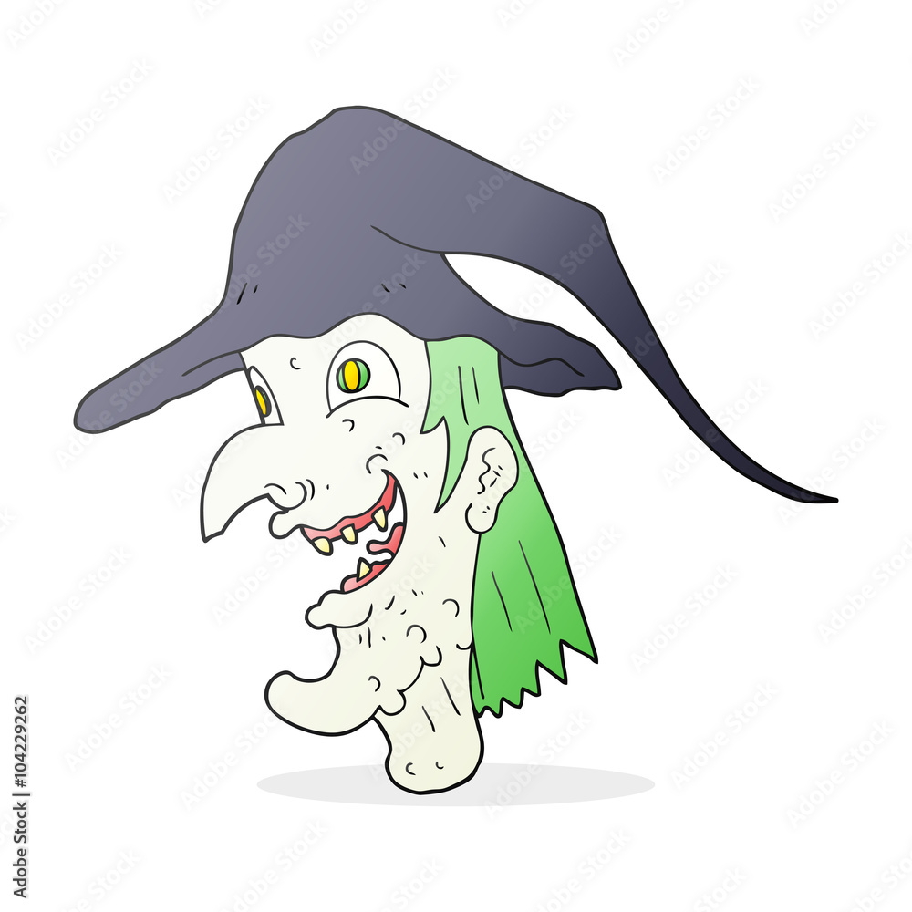 cartoon cackling witch Stock Vector | Adobe Stock