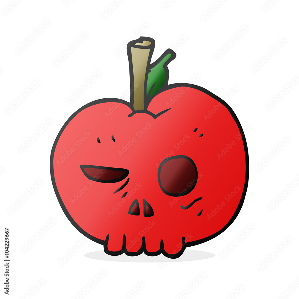 cartoon poison apple Stock Vector | Adobe Stock