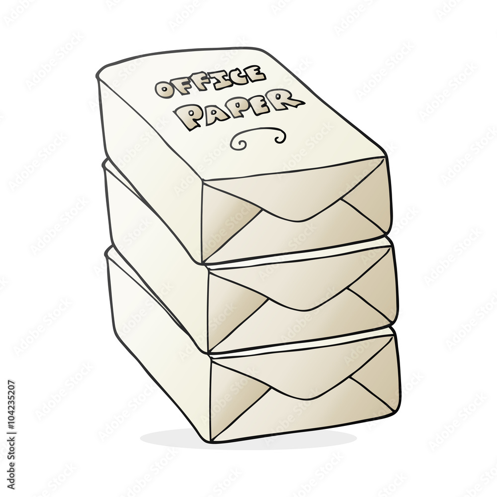 cartoon office paper stack Stock Vector | Adobe Stock