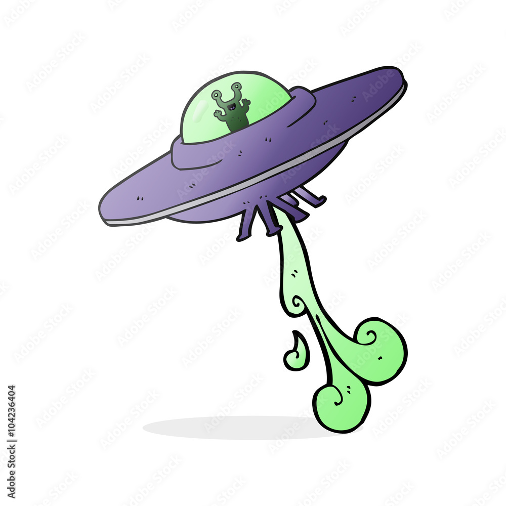 cartoon alien spaceship Stock Vector | Adobe Stock