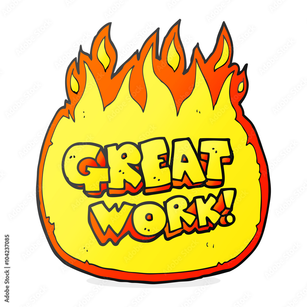 great work cartoon symbol Stock Vector | Adobe Stock