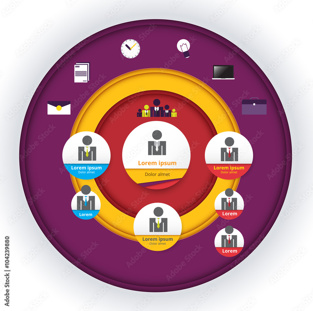 Vector modern and simple organization chart template. vector ...