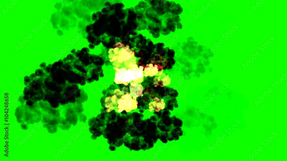 Green screen explosion. 4K Resolution (Ultra HD). Stock Video | Adobe Stock