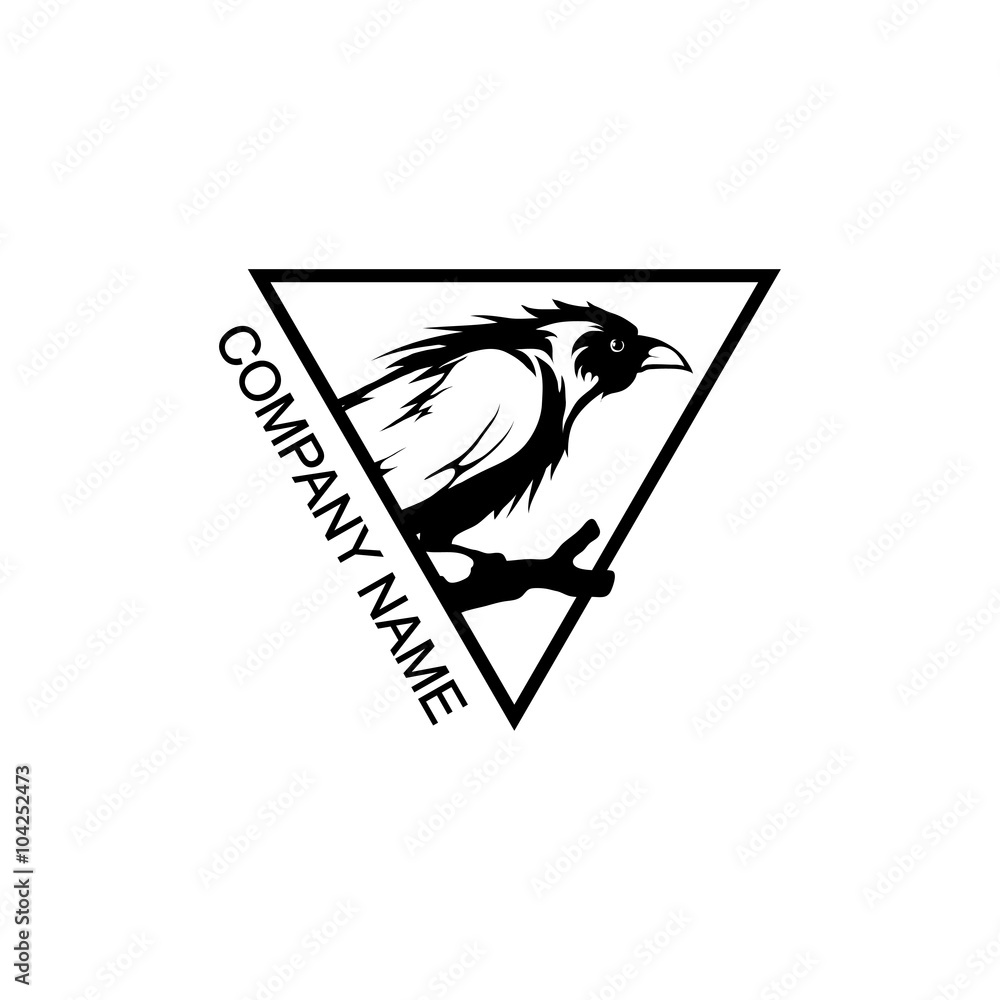 raven logo Stock Vector | Adobe Stock