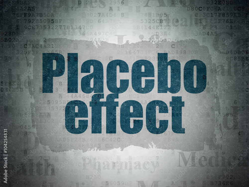 Healthcare concept: Placebo Effect on Digital Paper background Stock ...
