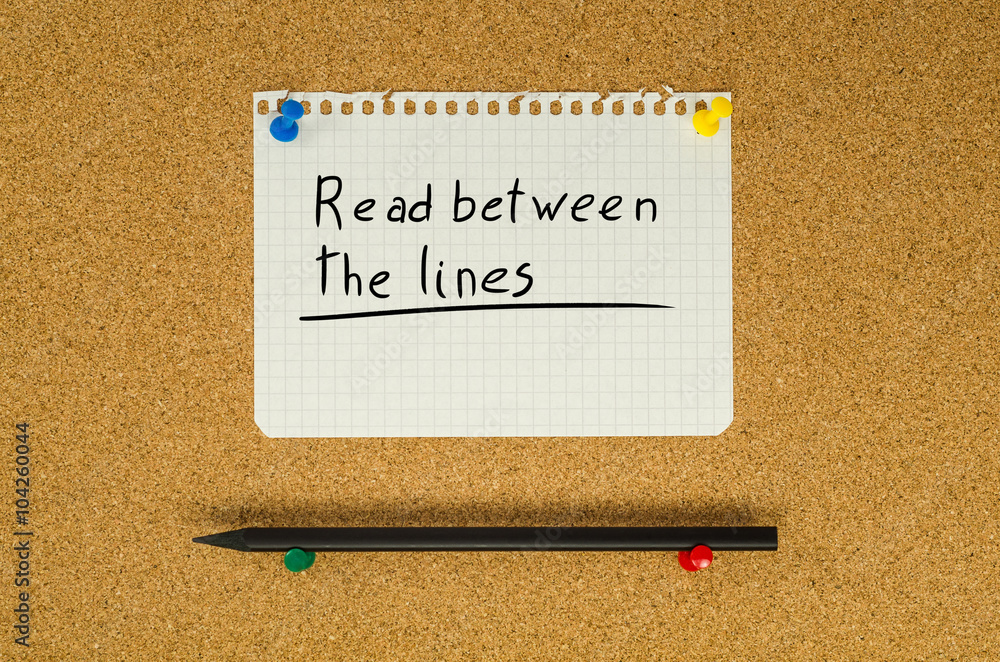 Read between the lines Stock Photo | Adobe Stock