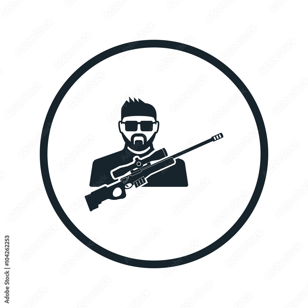 sniper icon Stock Vector | Adobe Stock
