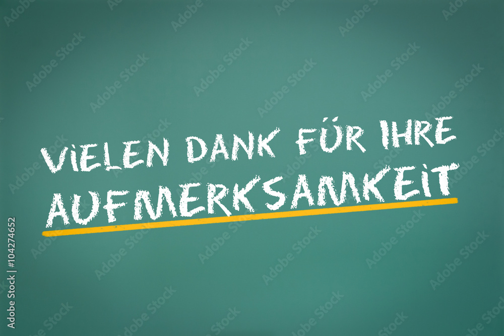 vielen Dank für Ihre Aufmerksamkeit Stock Illustration | Adobe Stock