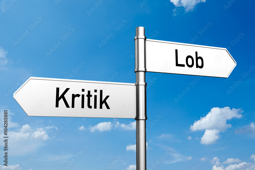 Kritik und Lob als Feedback Stock Illustration | Adobe Stock