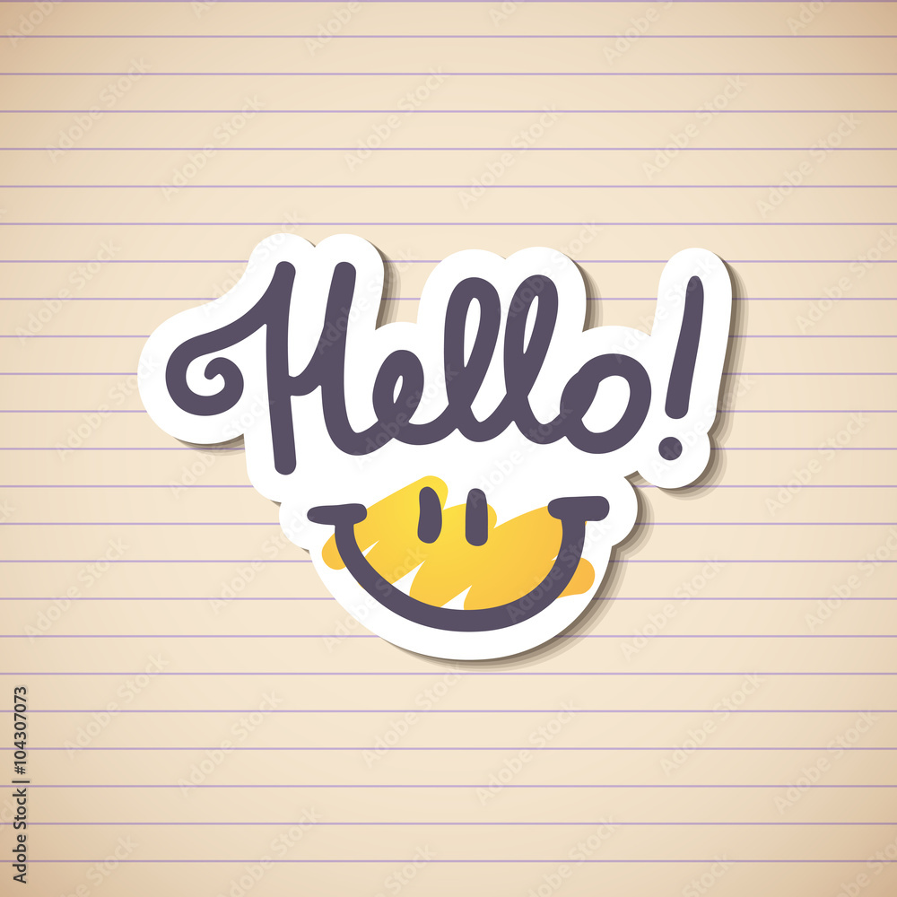 hello lettering Stock Vector | Adobe Stock