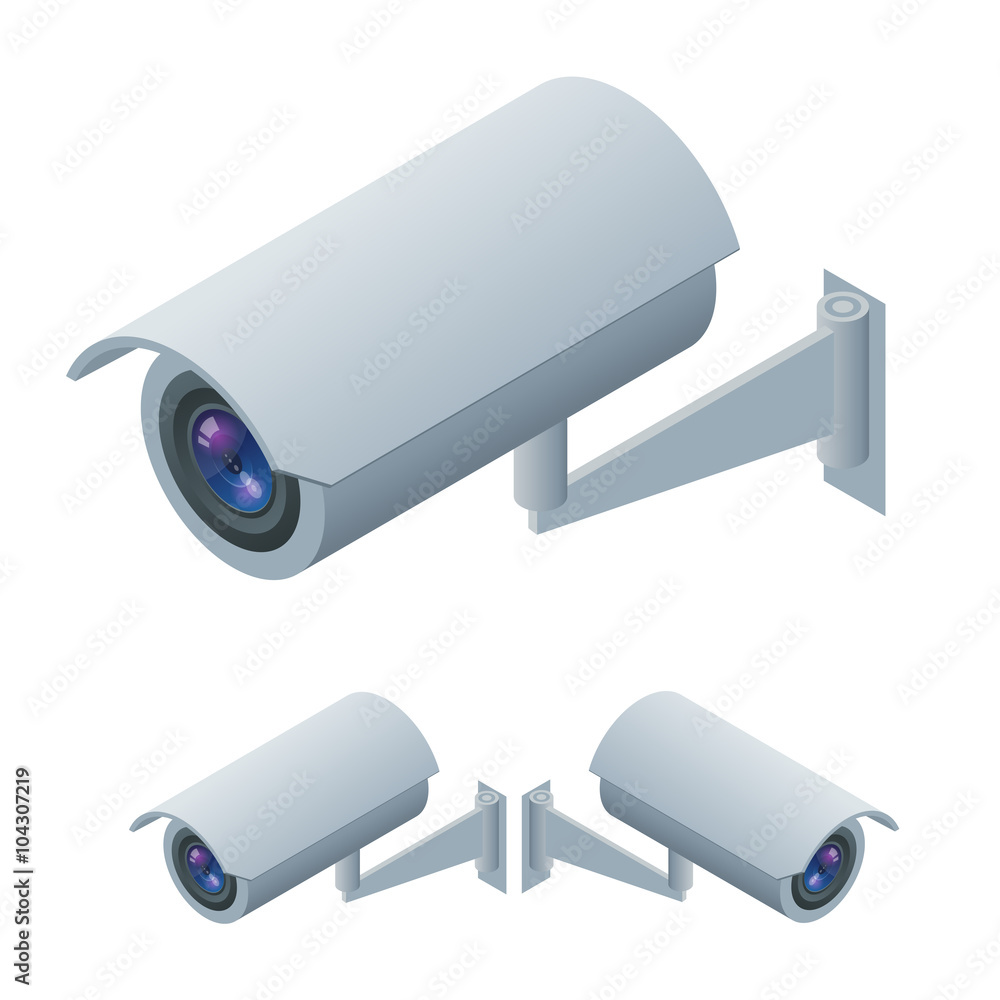 Video surveillance isometric Surveillance and CCTV camera icon. Video ... Video surveillance isometric Surveillance and CCTV camera icon. Video ...