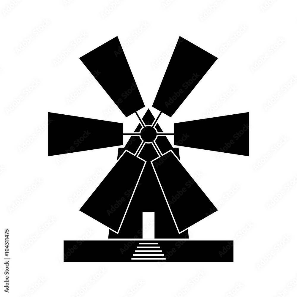 Mill isolate icon Stock Vector | Adobe Stock